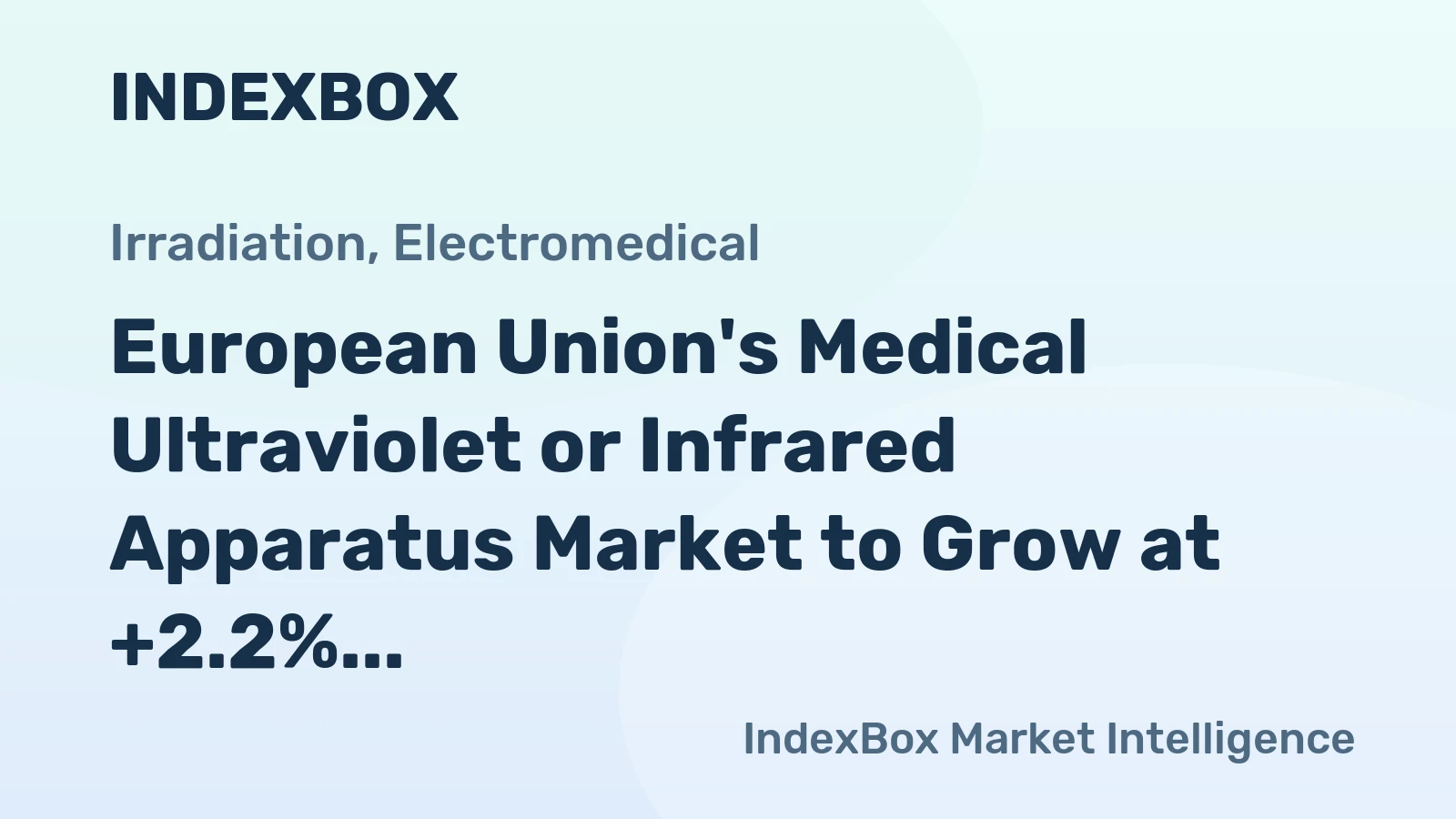 European Union's Medical Ultraviolet or Infrared Apparatus Market to Grow at +2.2% CAGR through 2035