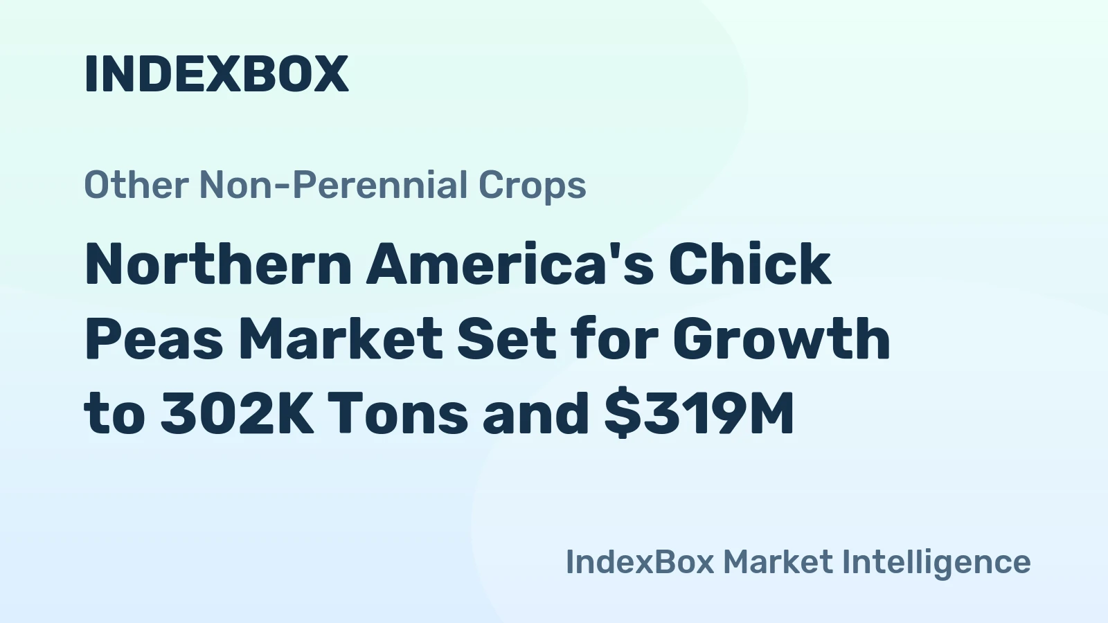 Northern America's Chick Peas Market Set for Growth to 302K Tons and $319M