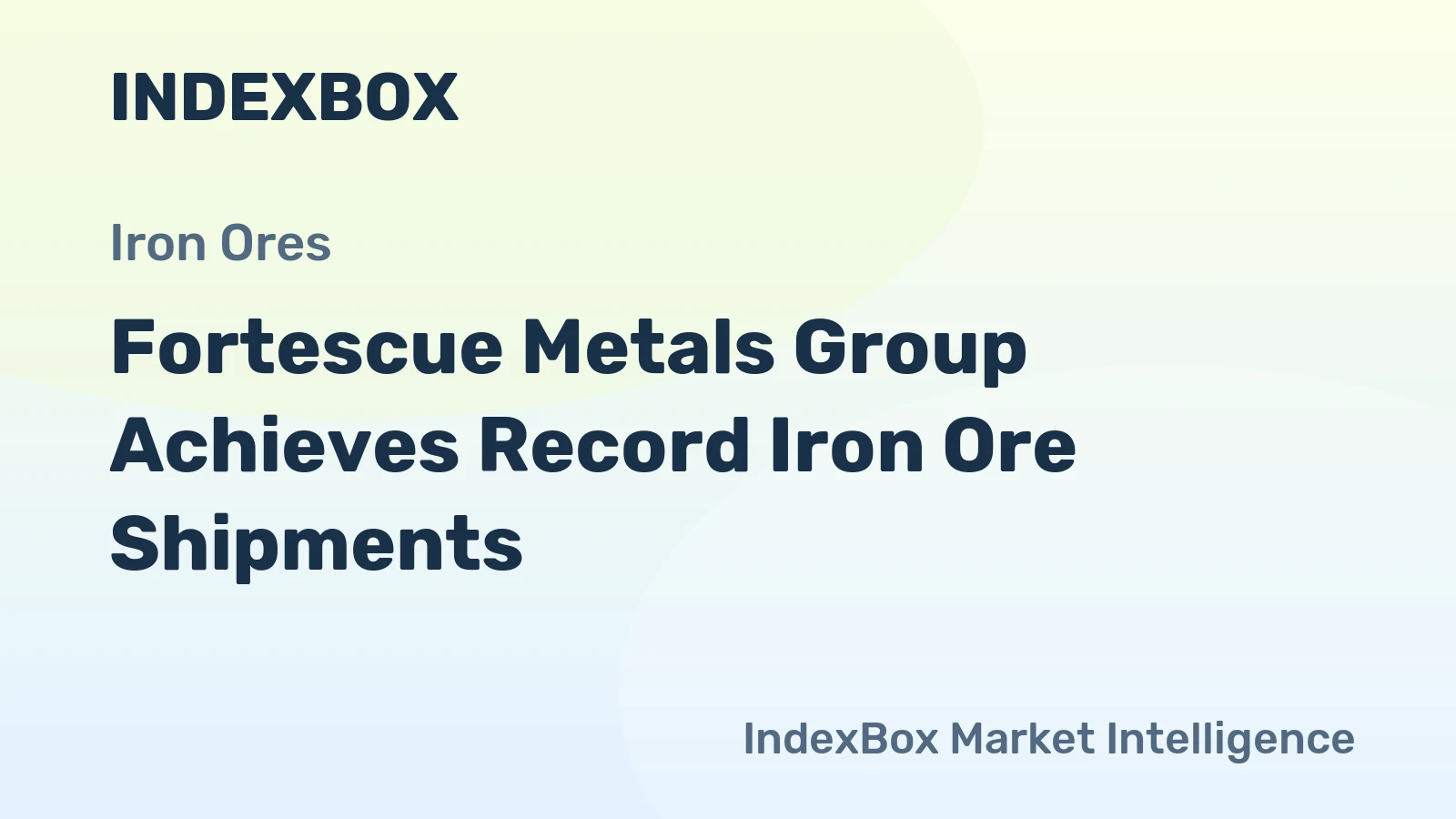 Fortescue Metals Group Achieves Record Iron Ore Shipments