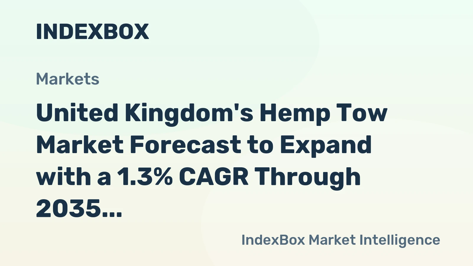 United Kingdom's Hemp Tow Market Forecast to Expand with a 1.3% CAGR Through 2035