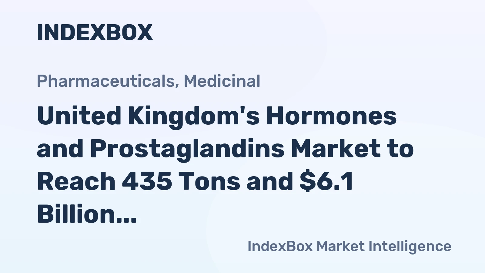 United Kingdom's Hormones and Prostaglandins Market to Reach 435 Tons and $6.1 Billion