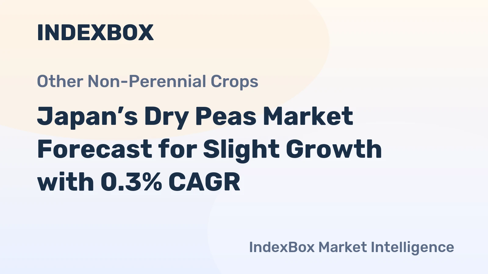 Japan’s Dry Peas Market Forecast for Slight Growth with 0.3% CAGR