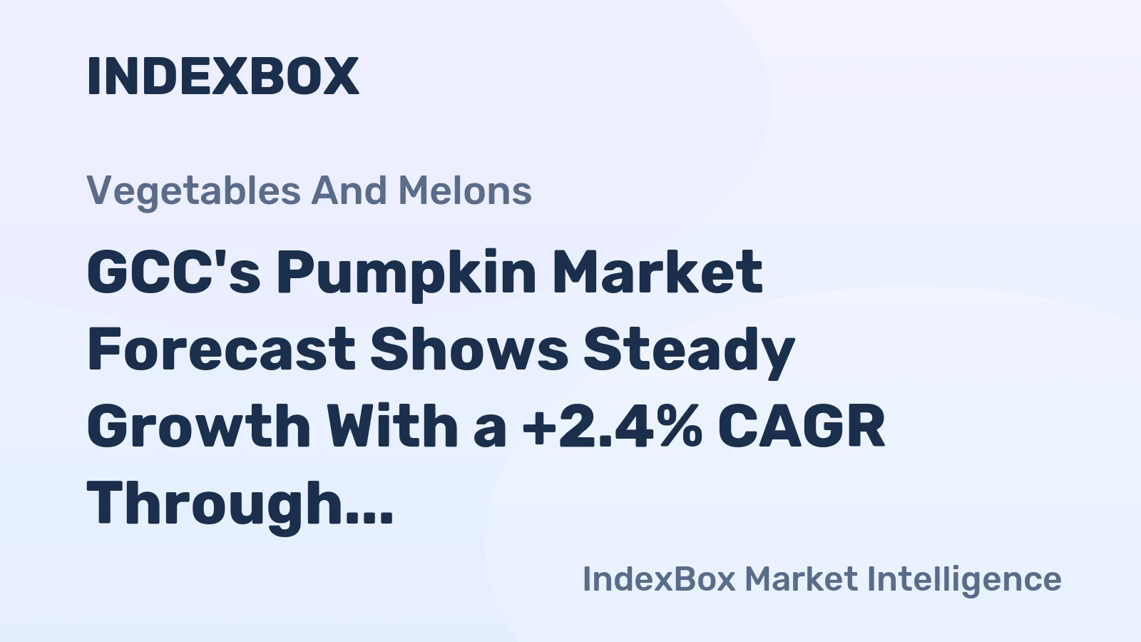 GCC's Pumpkin Market Forecast Shows Steady Growth With a +2.4% CAGR Through 2035