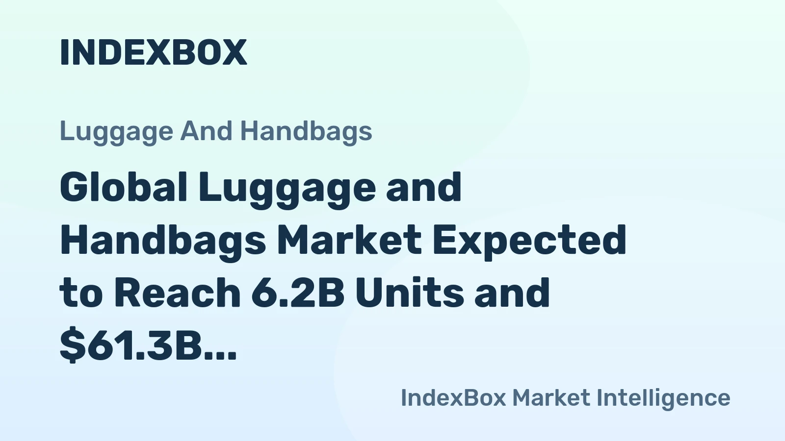 Global Luggage and Handbags Market Expected to Reach 6.2B Units and $61.3B by 2035