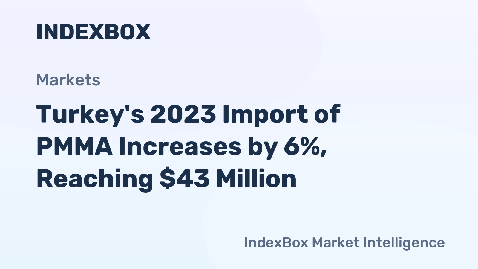 Turkey's 2023 Import of PMMA Increases by 6%, Reaching $43 Million
