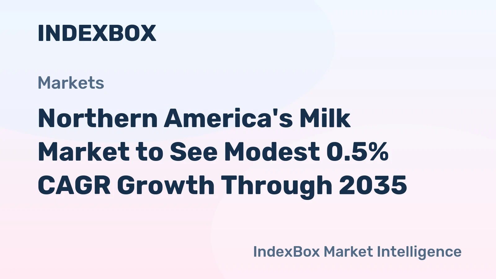 Northern America's Milk Market to See Modest 0.5% CAGR Growth Through 2035