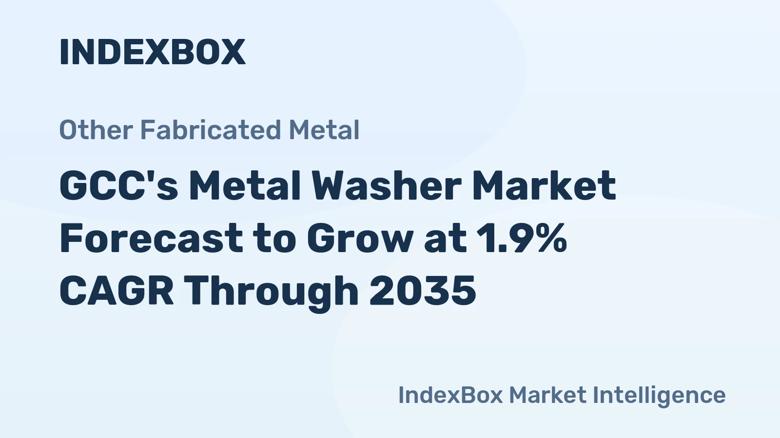 GCC's Metal Washer Market Forecast to Grow at 1.9% CAGR Through 2035