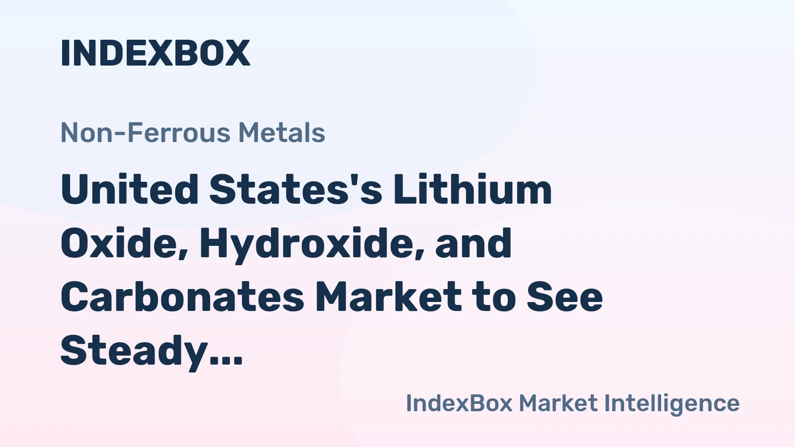 United States's Lithium Oxide, Hydroxide, and Carbonates Market to See Steady Growth with CAGR of +2.7% Reaching $267M by 2035