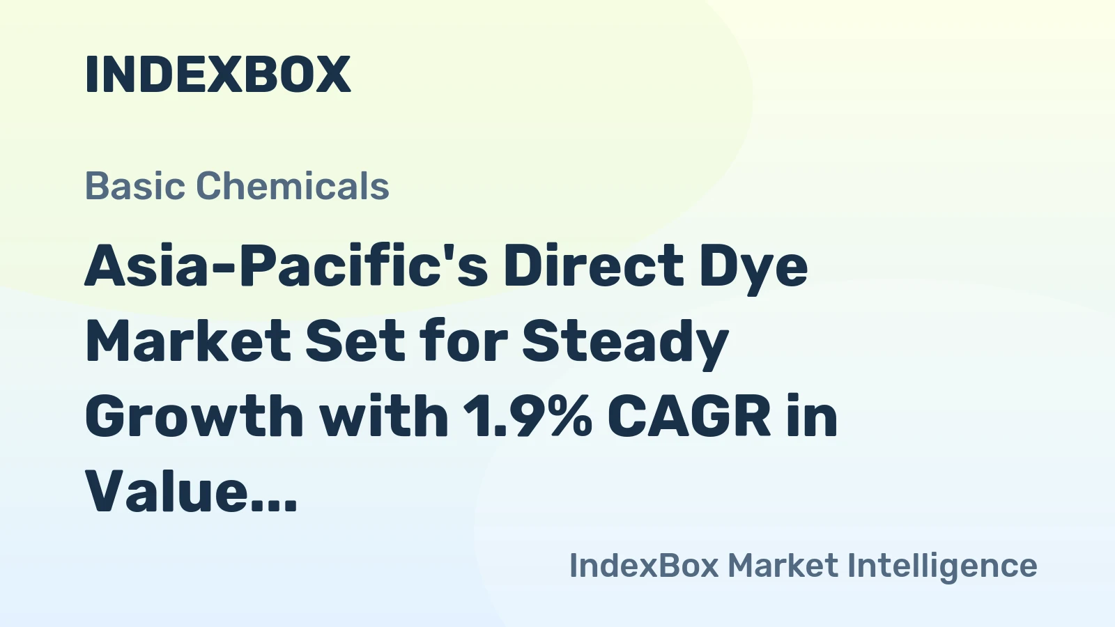 Asia-Pacific's Direct Dye Market Set for Steady Growth with 1.9% CAGR in Value