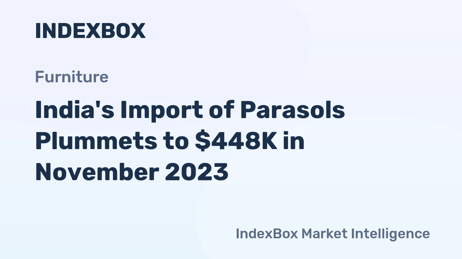 India's Import of Parasols Plummets to $448K in November 2023