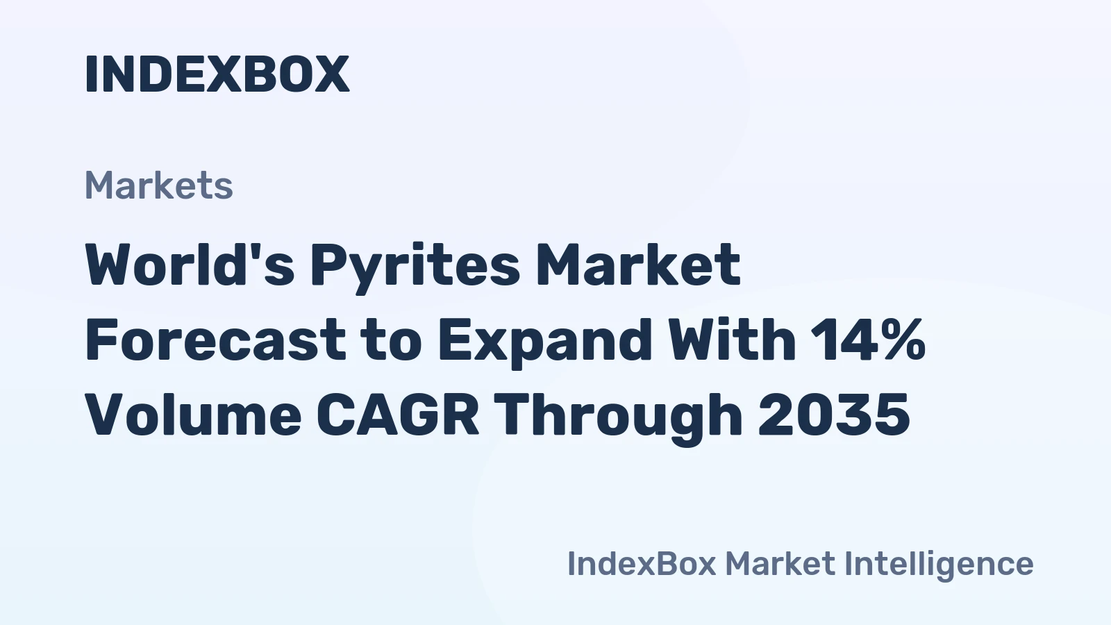 World's Pyrites Market Forecast to Expand With 14% Volume CAGR Through 2035