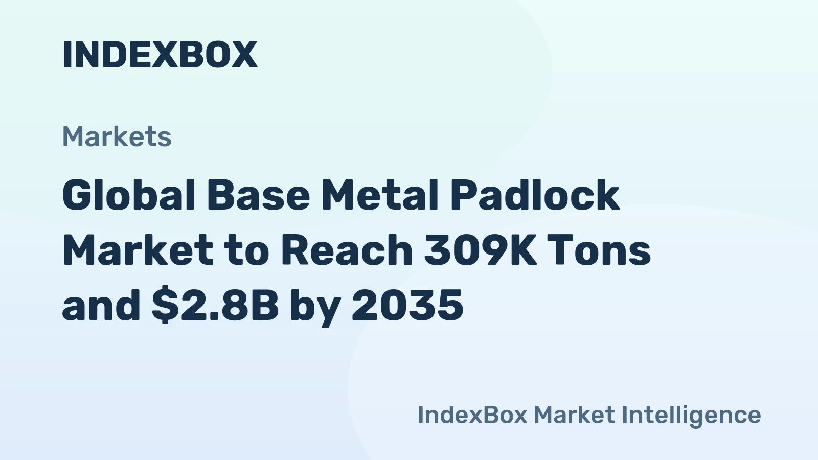 Global Base Metal Padlock Market to Reach 309K Tons and $2.8B by 2035