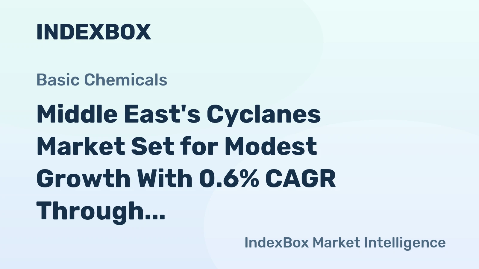 Middle East's Cyclanes Market Set for Modest Growth With 0.6% CAGR Through 2035