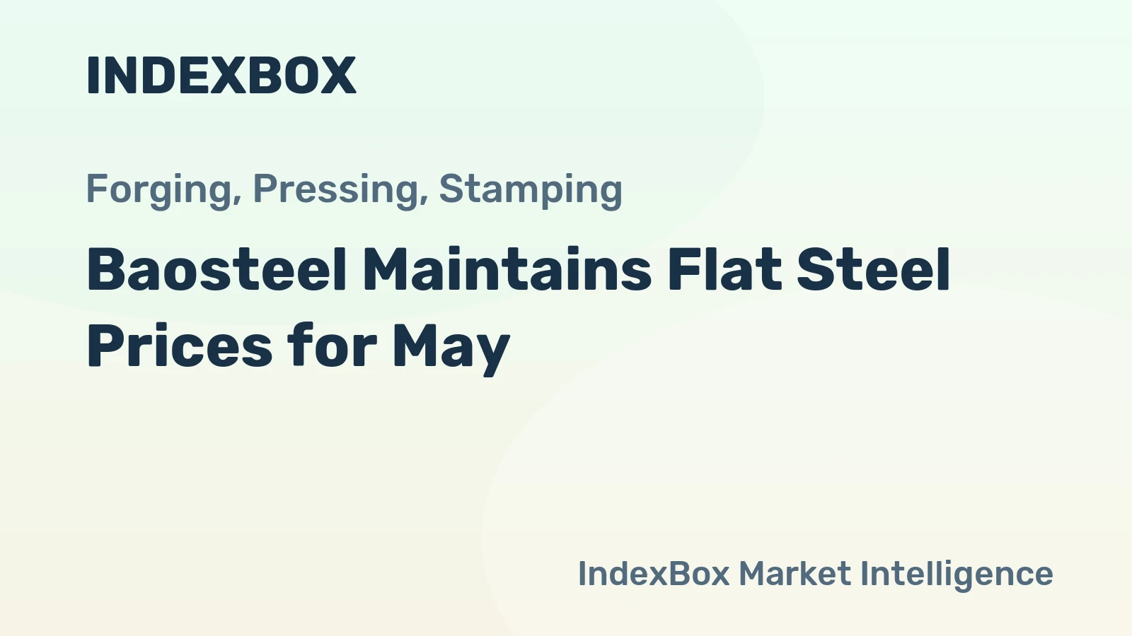 Baosteel Maintains Flat Steel Prices for May