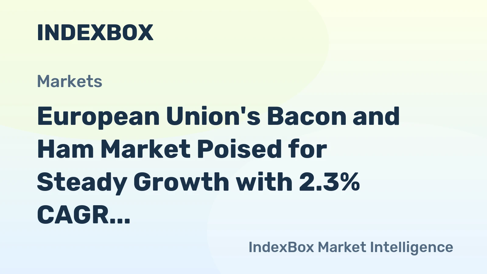European Union's Bacon and Ham Market Poised for Steady Growth with 2.3% CAGR in Value Through 2035