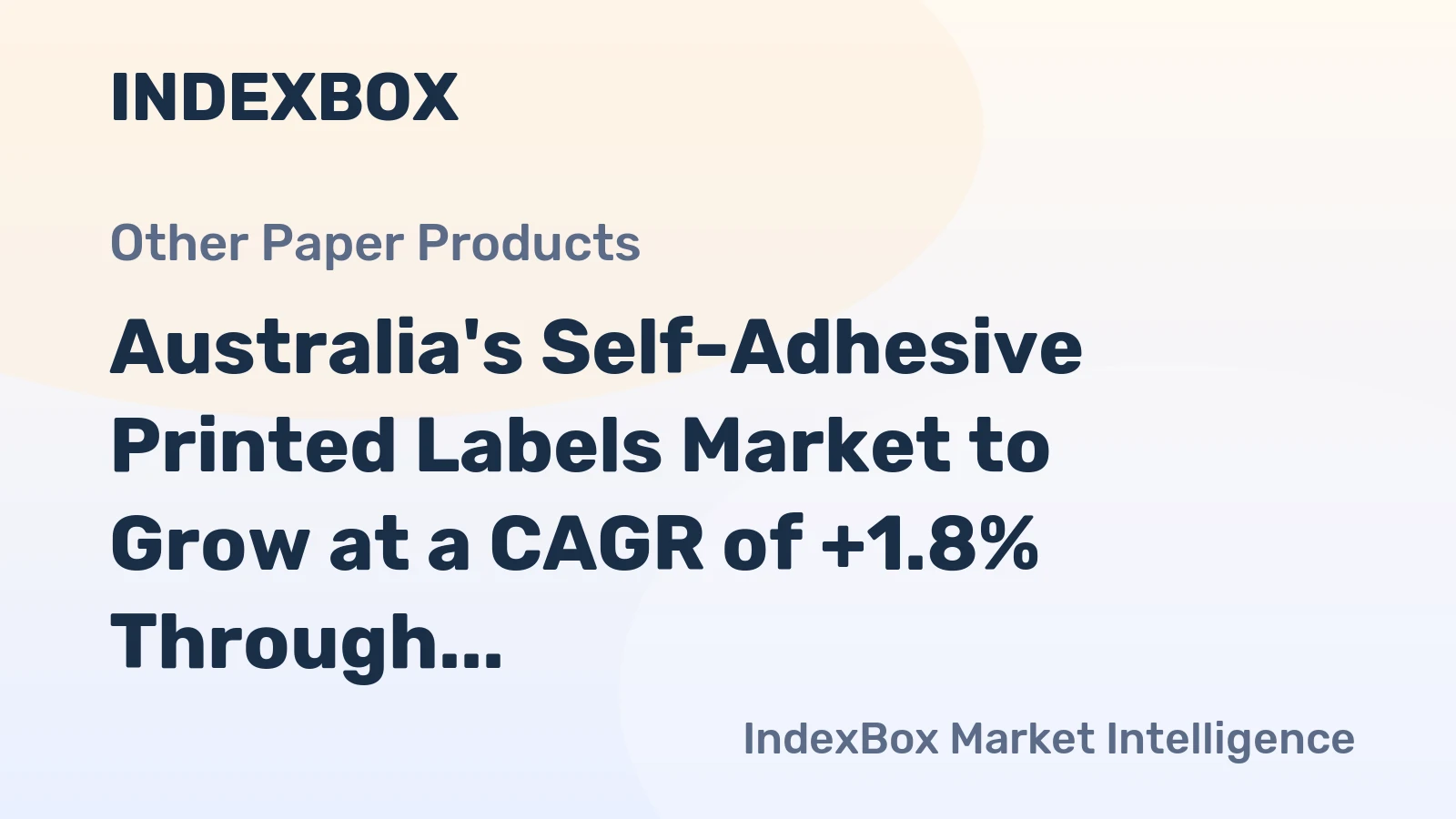 Australia's Self-Adhesive Printed Labels Market to Grow at a CAGR of +1.8% Through 2035