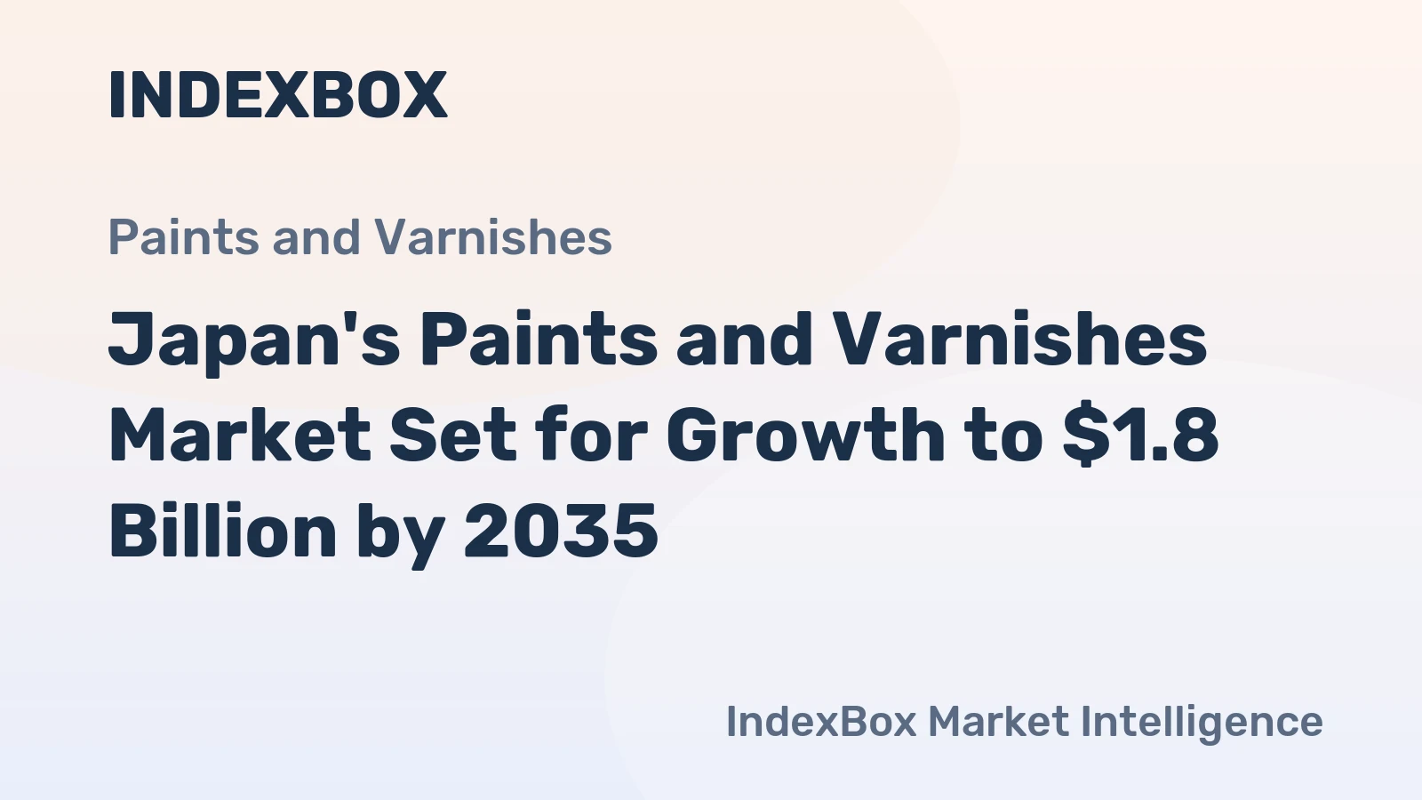 Japan's Paints and Varnishes Market Set for Growth to $1.8 Billion by 2035