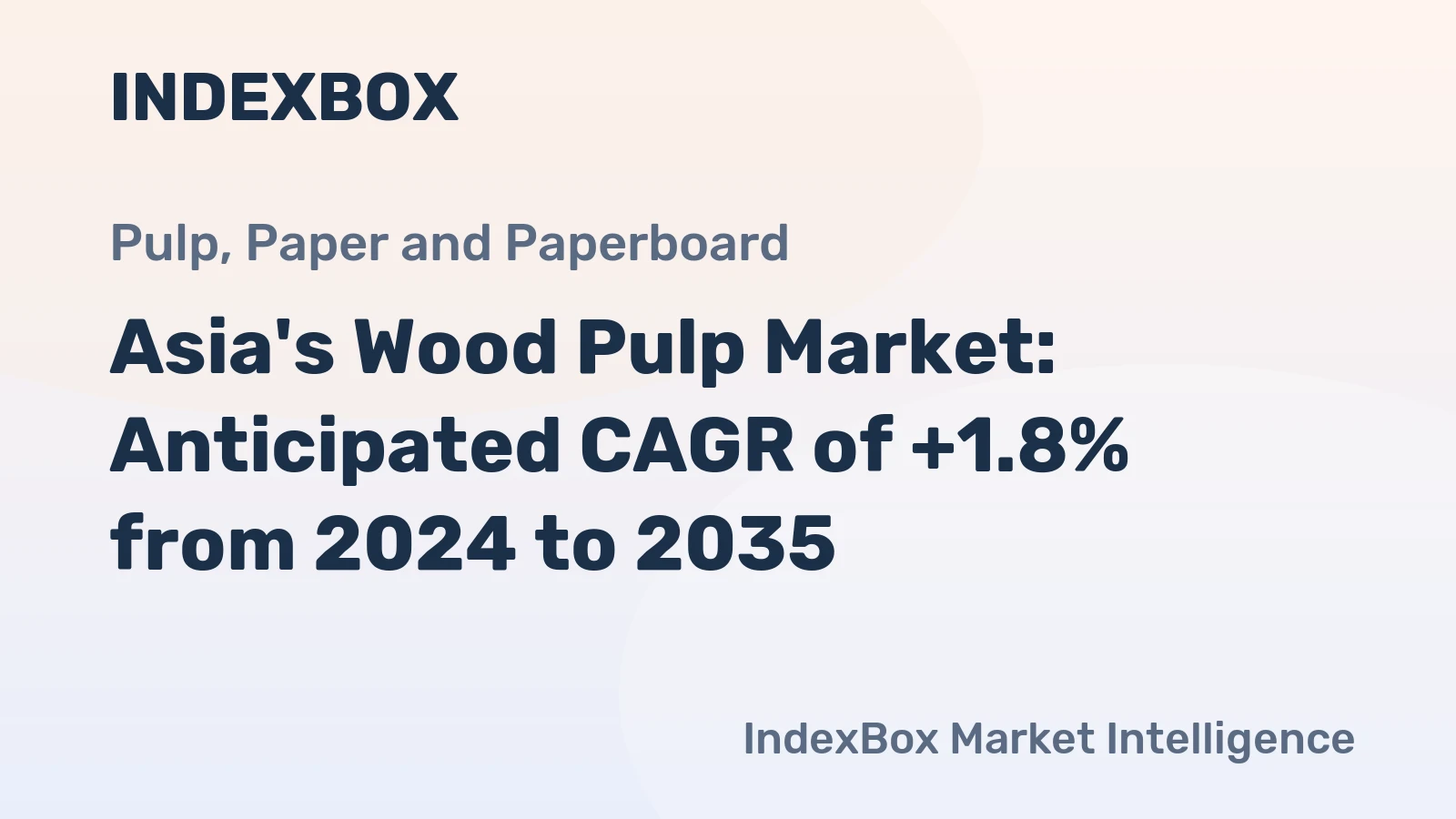 Asia's Wood Pulp Market: Anticipated CAGR of +1.8% from 2024 to 2035
