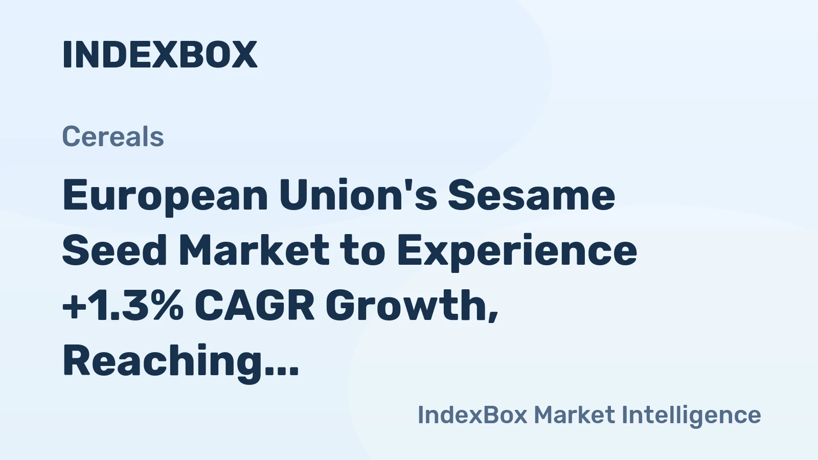 European Union's Sesame Seed Market to Experience +1.3% CAGR Growth, Reaching 144K Tons by 2035