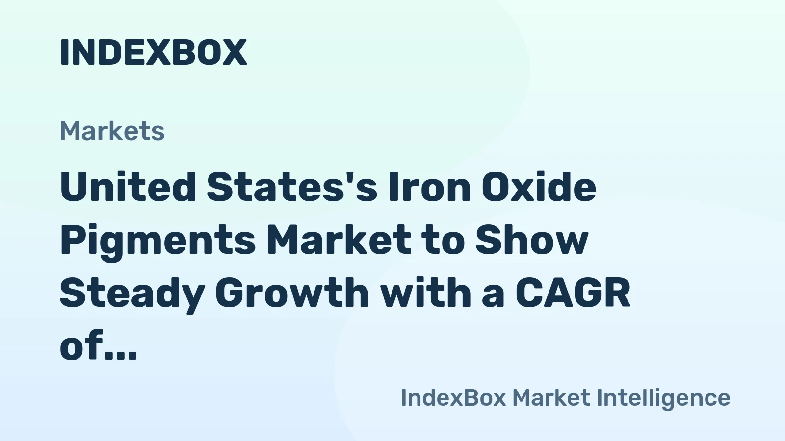 United States's Iron Oxide Pigments Market to Show Steady Growth with a CAGR of +1.8% from 2024 to 2035