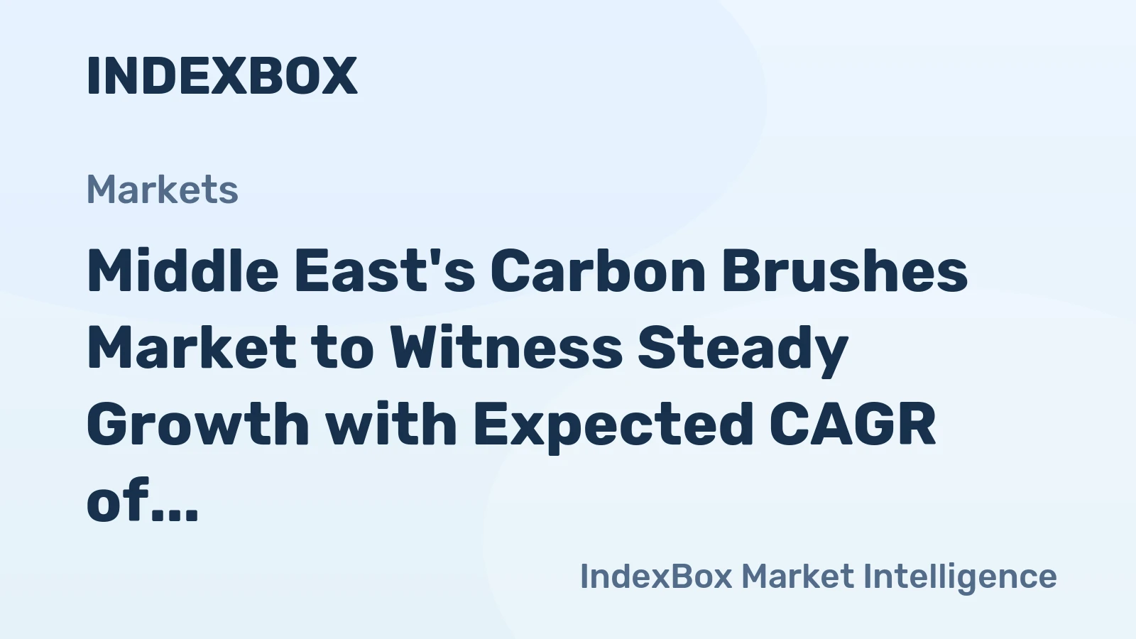 Middle East's Carbon Brushes Market to Witness Steady Growth with Expected CAGR of +2.3% through 2035