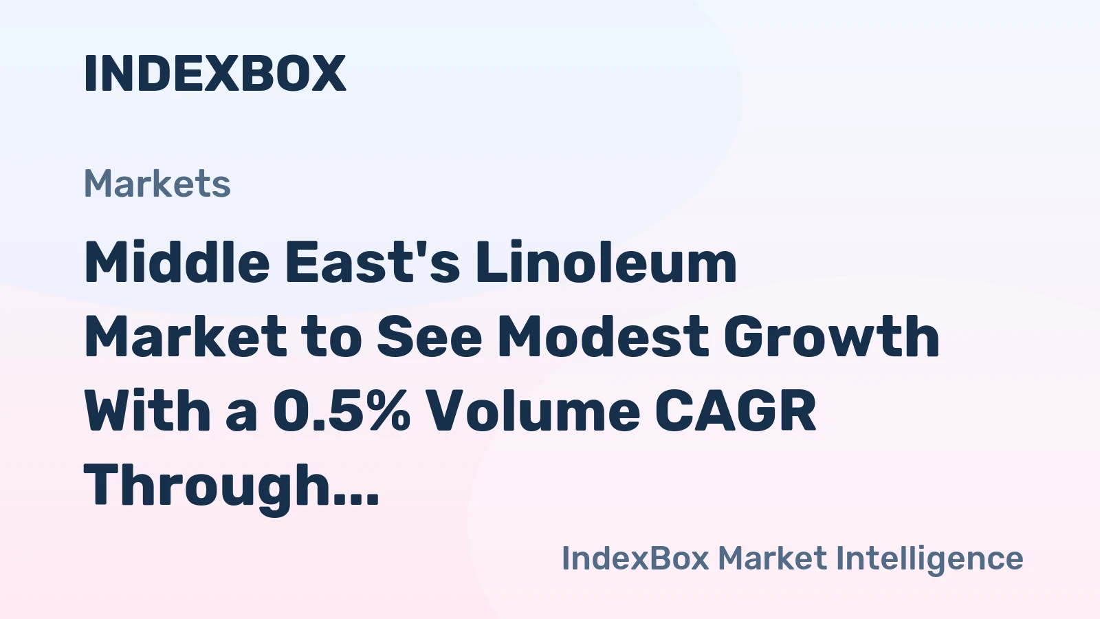 Middle East's Linoleum Market to See Modest Growth With a 0.5% Volume CAGR Through 2035