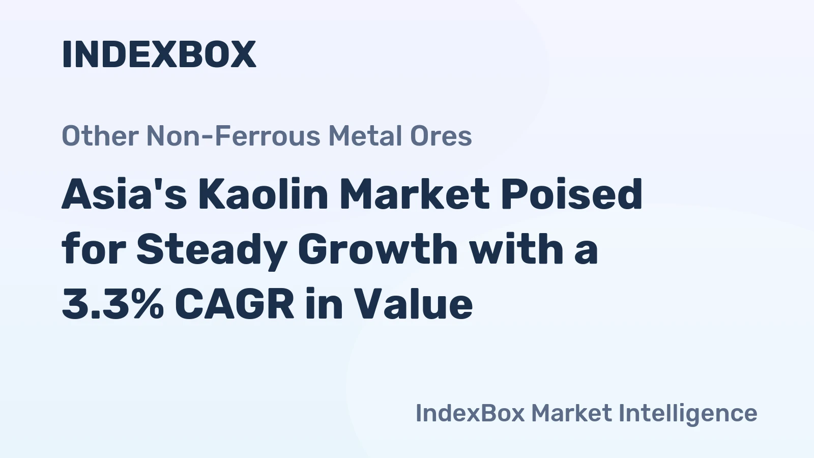 Asia's Kaolin Market Poised for Steady Growth with a 3.3% CAGR in Value