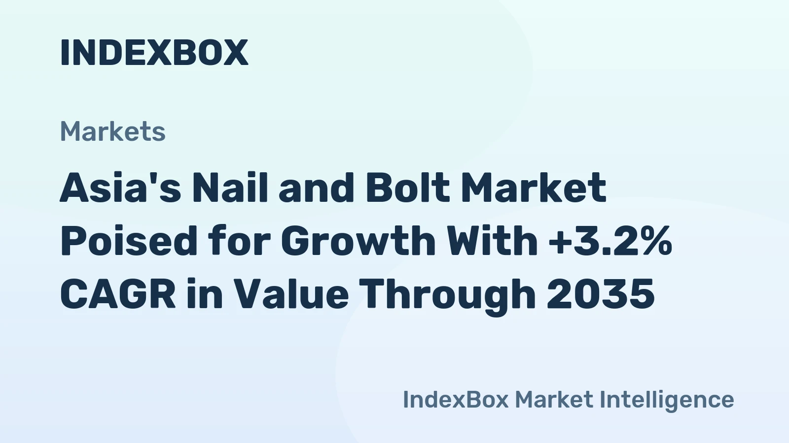 Asia's Nail and Bolt Market Poised for Growth With +3.2% CAGR in Value Through 2035
