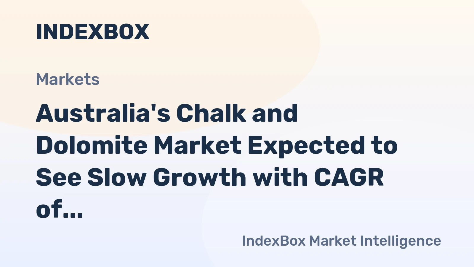 Australia's Chalk and Dolomite Market Expected to See Slow Growth with CAGR of +0.1% from 2024 to 2035