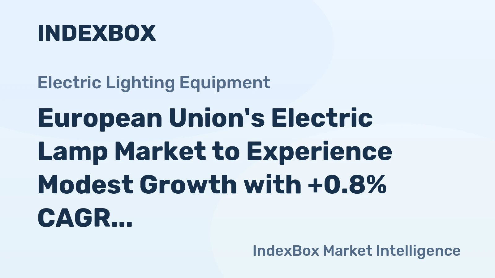 European Union's Electric Lamp Market to Experience Modest Growth with +0.8% CAGR by 2035