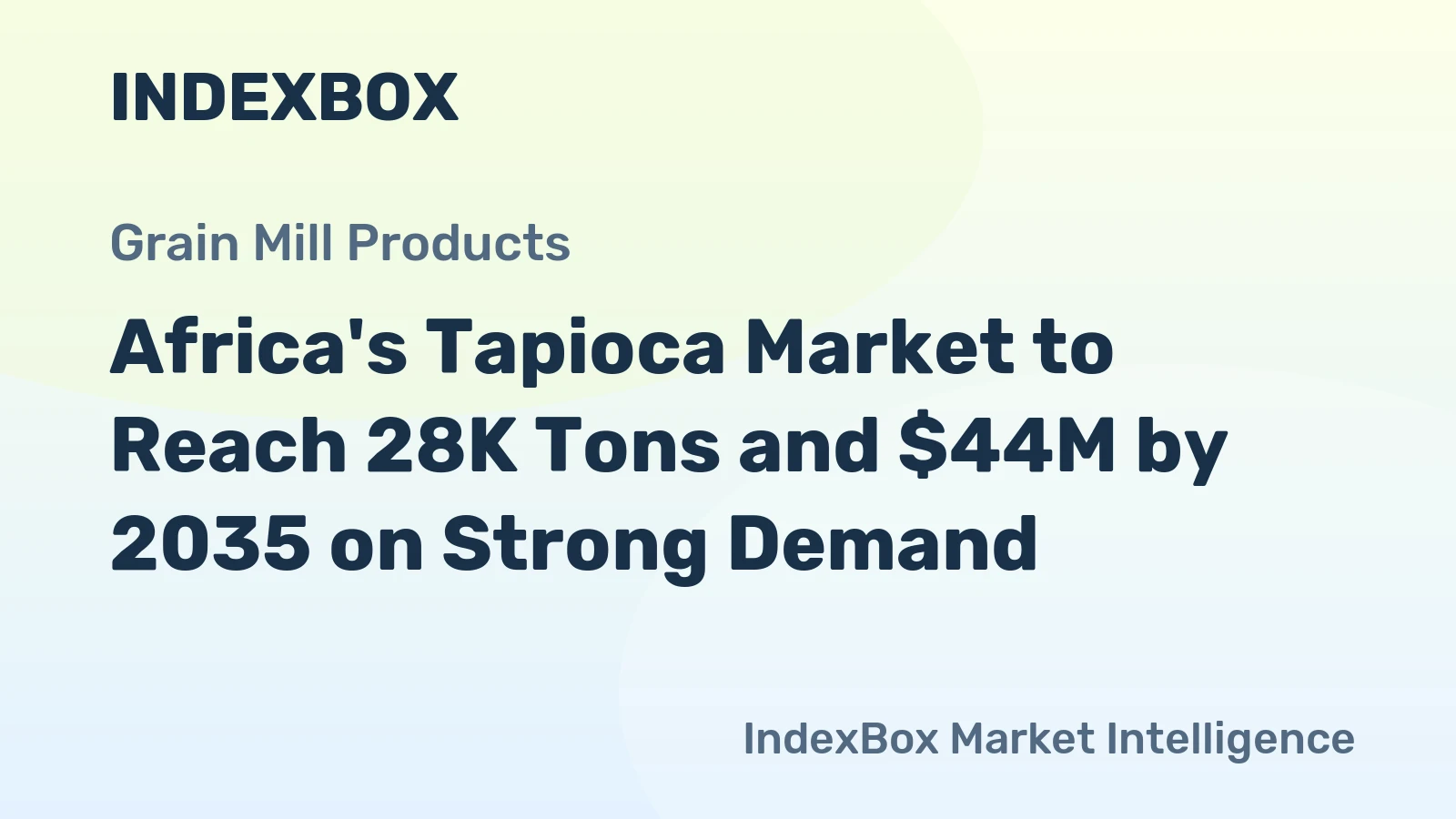 Africa's Tapioca Market to Reach 28K Tons and $44M by 2035 on Strong Demand