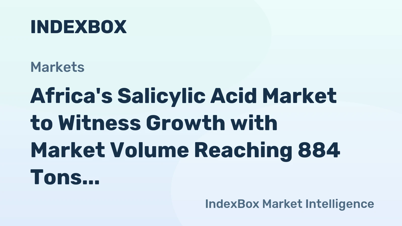 Africa's Salicylic Acid Market to Witness Growth with Market Volume Reaching 884 Tons by 2035