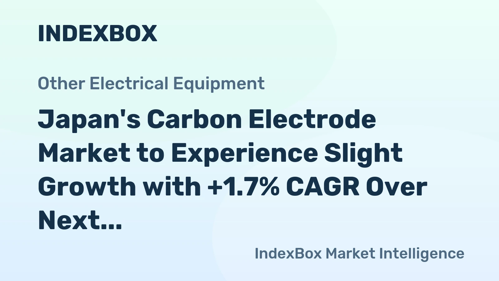 Japan's Carbon Electrode Market to Experience Slight Growth with +1.7% CAGR Over Next Decade
