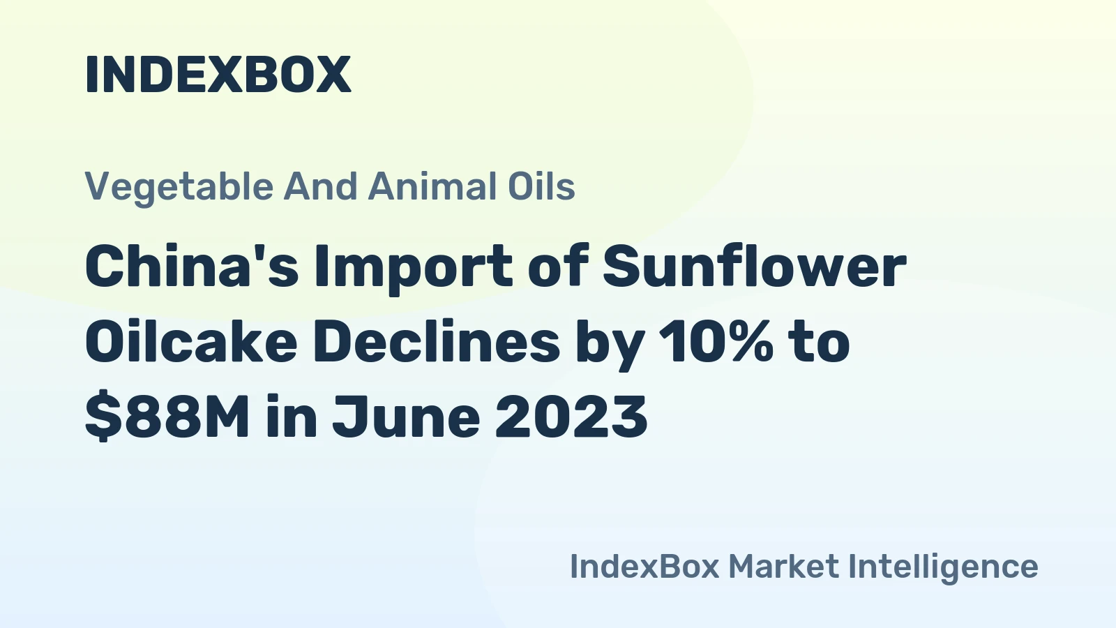 China's Import of Sunflower Oilcake Declines by 10% to $88M in June 2023