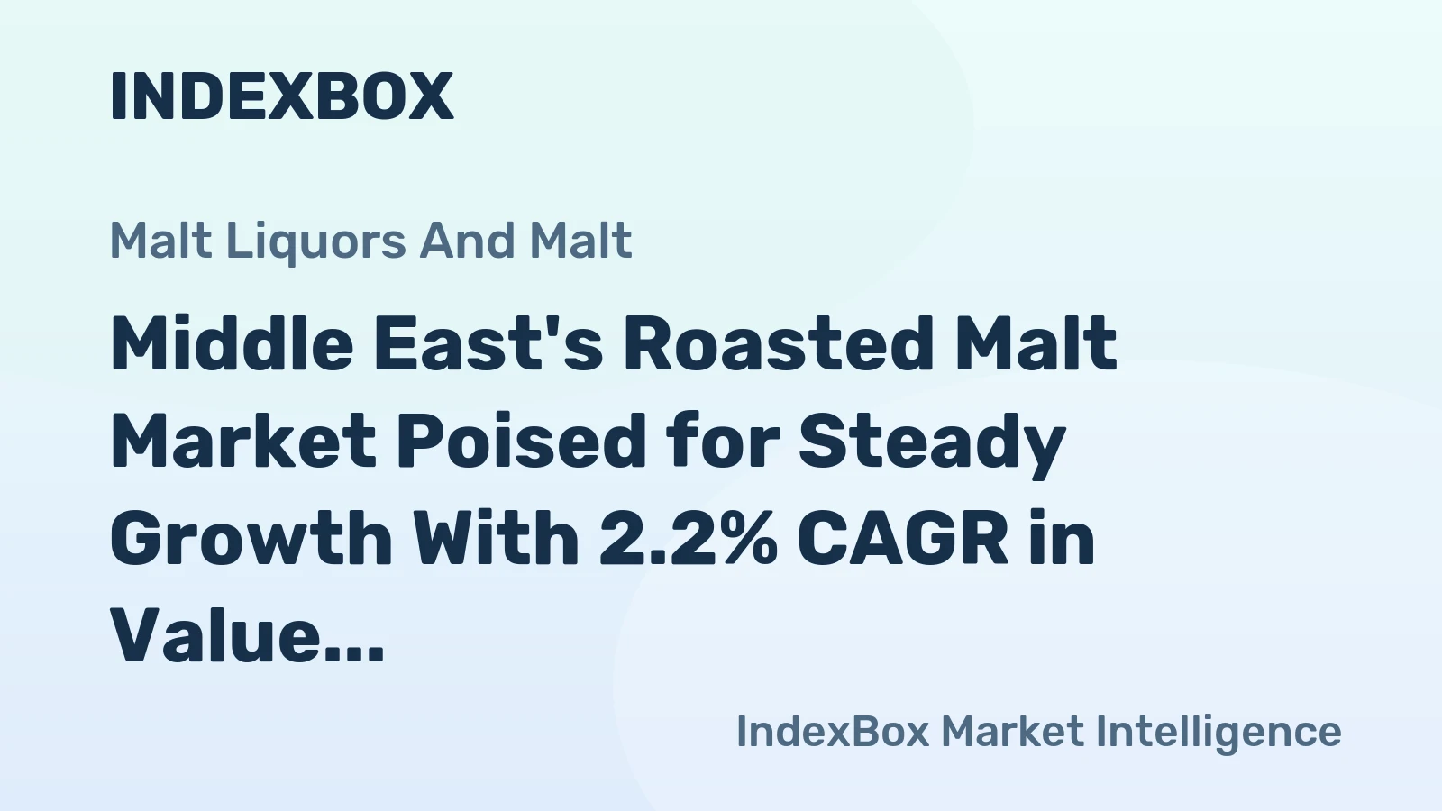 Middle East's Roasted Malt Market Poised for Steady Growth With 2.2% CAGR in Value Through 2035