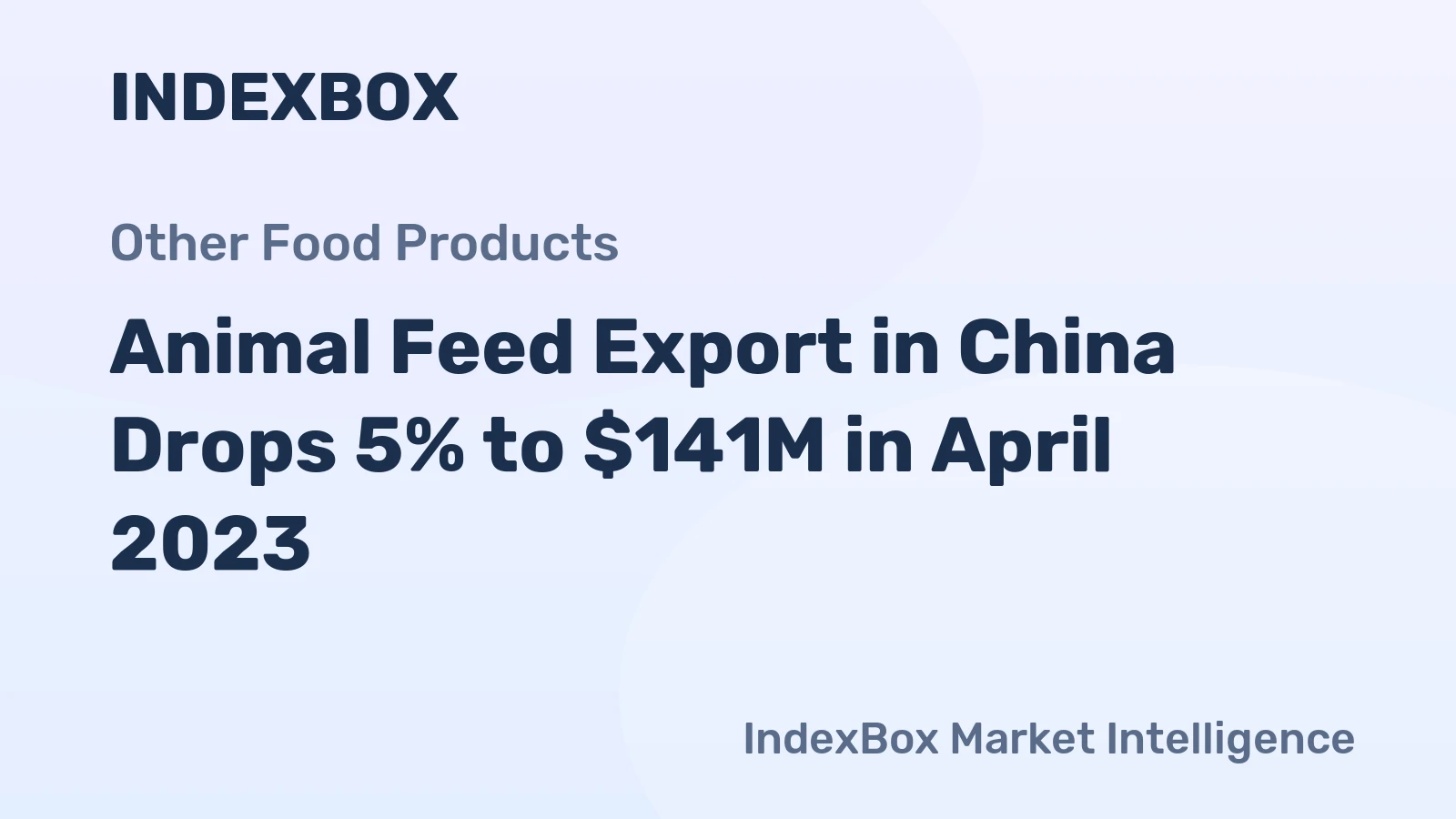 Animal Feed Export in China Drops 5% to $141M in April 2023