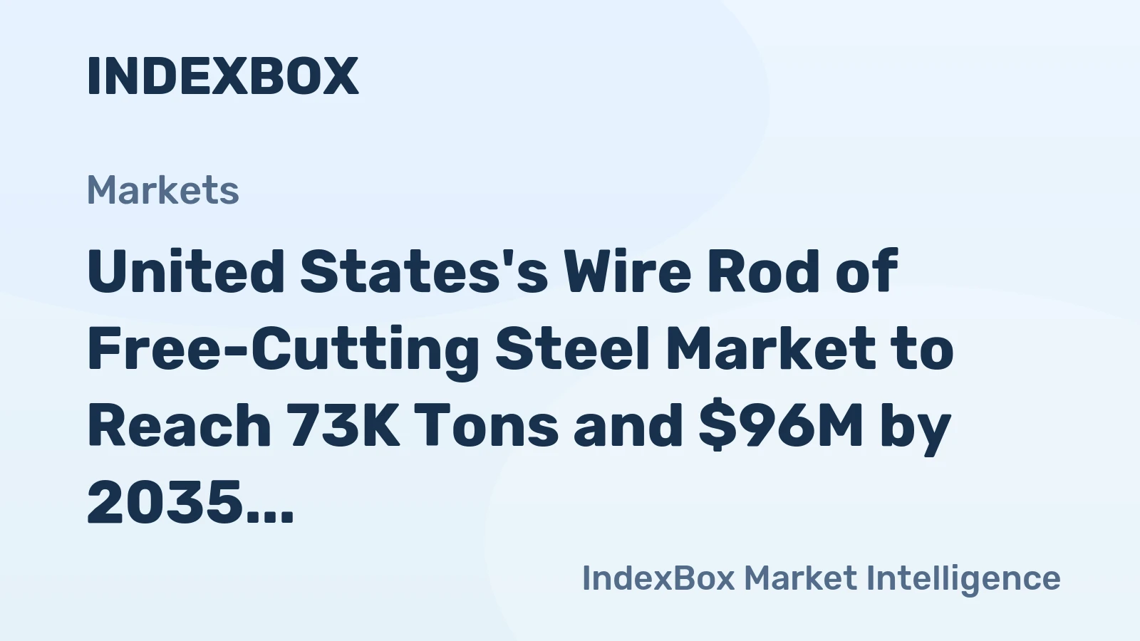United States's Wire Rod of Free-Cutting Steel Market to Reach 73K Tons and $96M by 2035