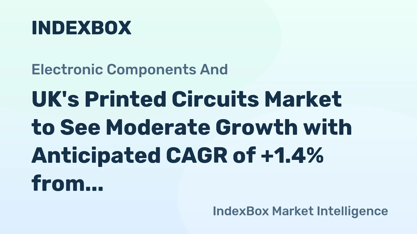 UK's Printed Circuits Market to See Moderate Growth with Anticipated CAGR of +1.4% from 2024 to 2035