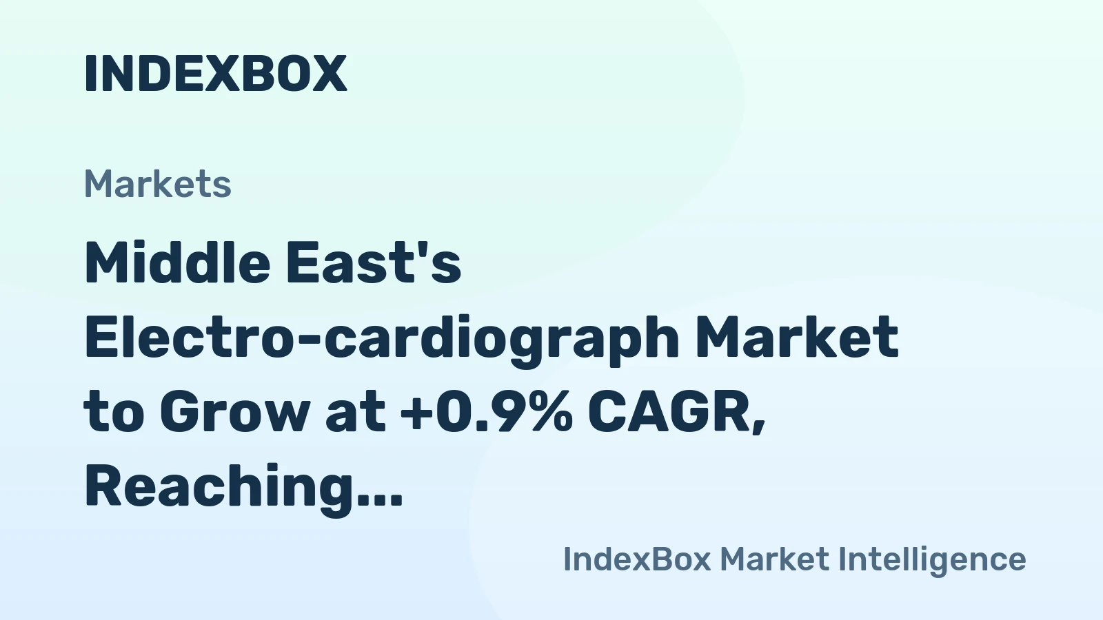 Middle East's Electro-cardiograph Market to Grow at +0.9% CAGR, Reaching 2.4M Units by 2035