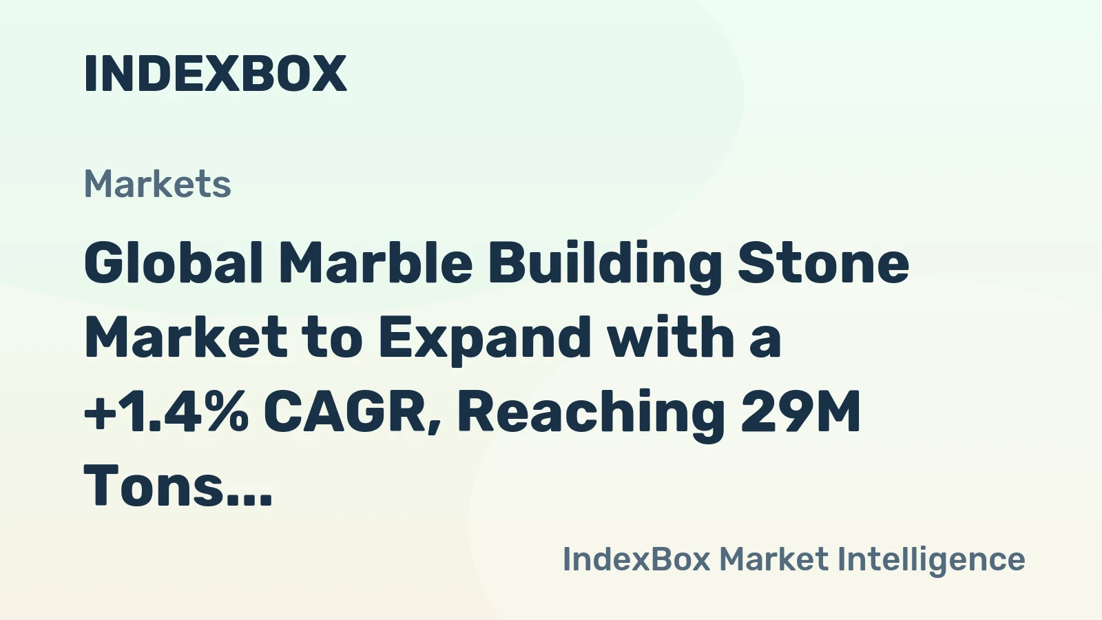 Global Marble Building Stone Market to Expand with a +1.4% CAGR, Reaching 29M Tons by 2035