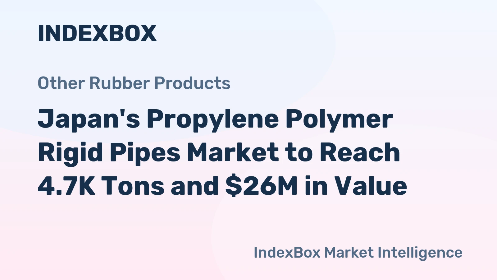 Japan's Propylene Polymer Rigid Pipes Market to Reach 4.7K Tons and $26M in Value