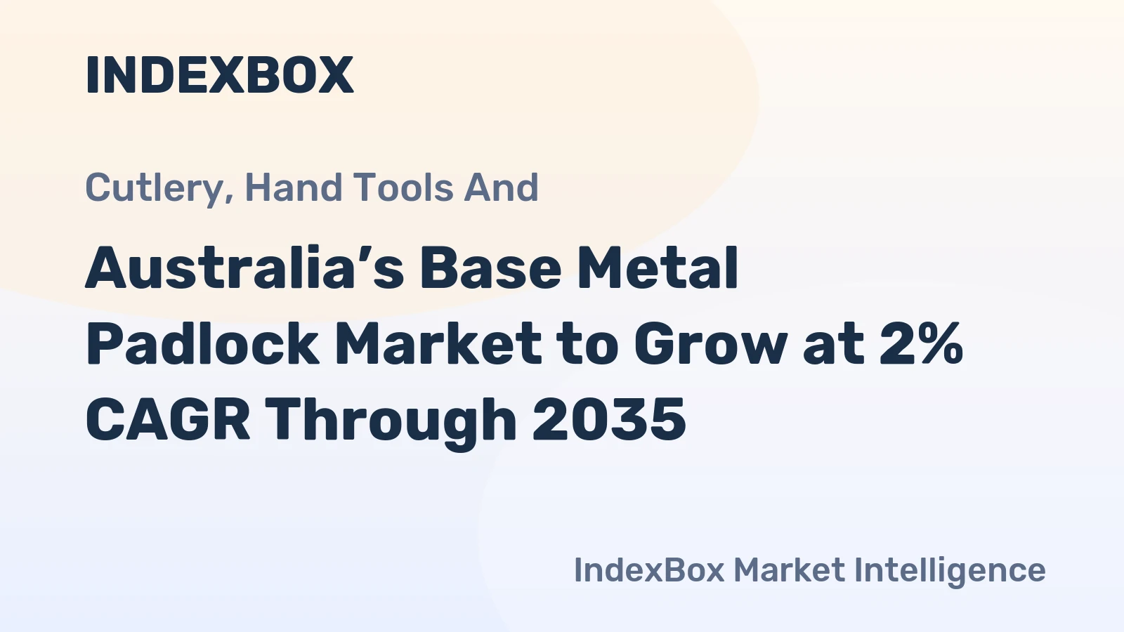 Australia’s Base Metal Padlock Market to Grow at 2% CAGR Through 2035
