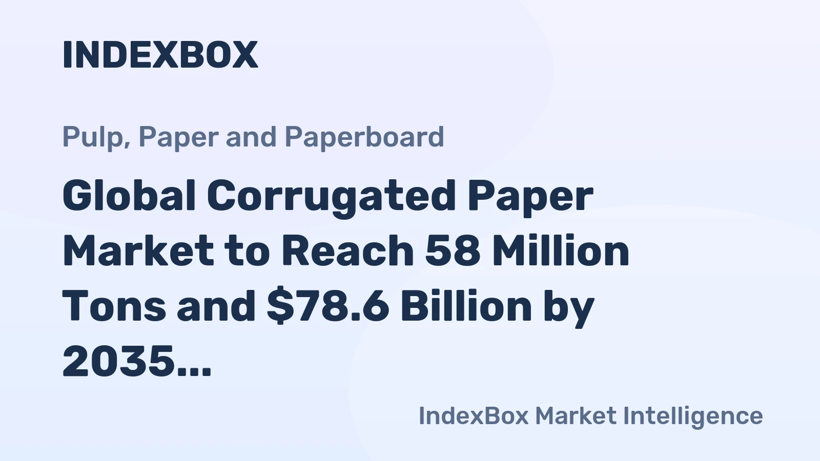 Global Corrugated Paper Market to Reach 58 Million Tons and $78.6 Billion by 2035