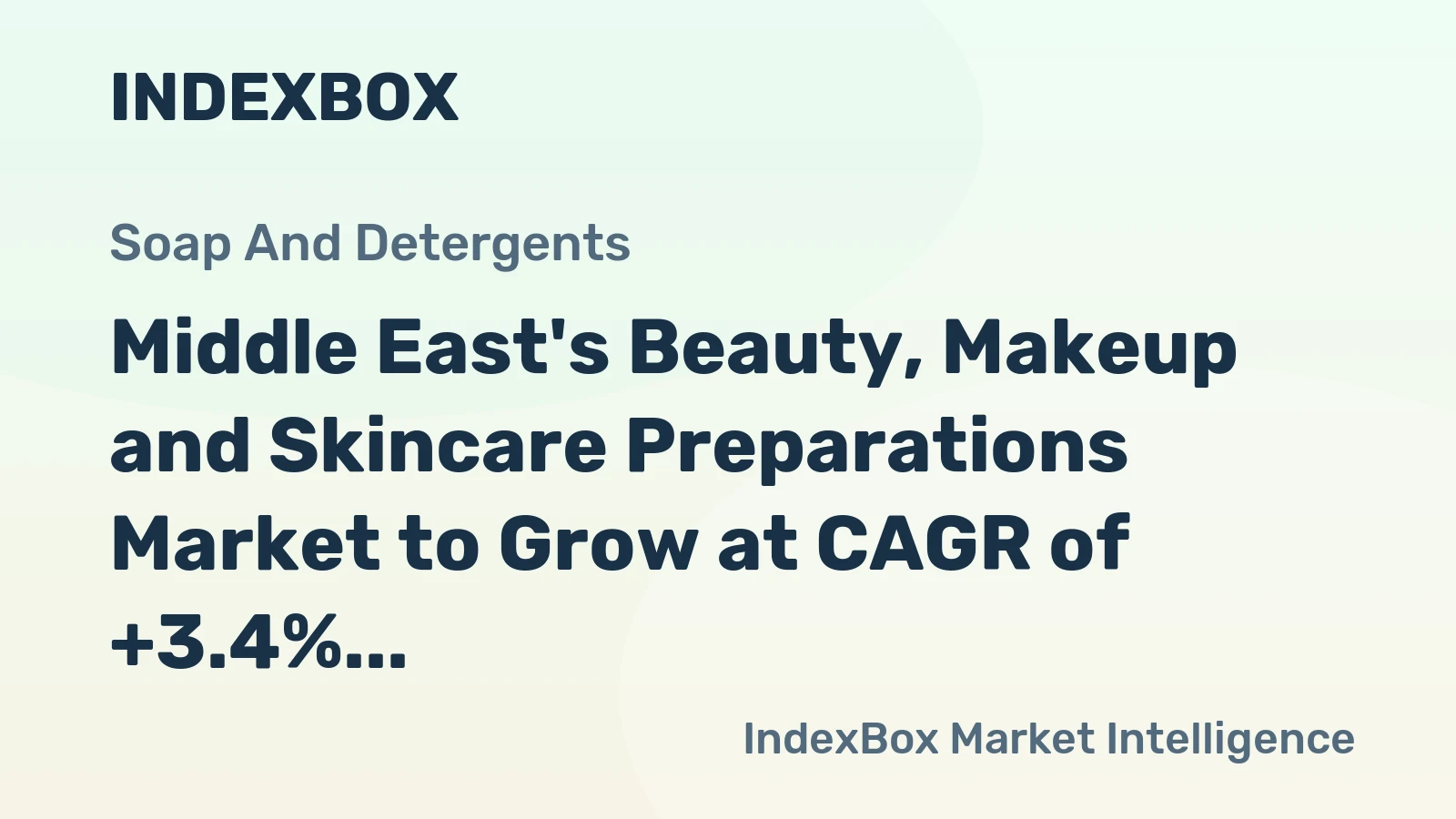 Middle East's Beauty, Makeup and Skincare Preparations Market to Grow at CAGR of +3.4% Over Next Decade