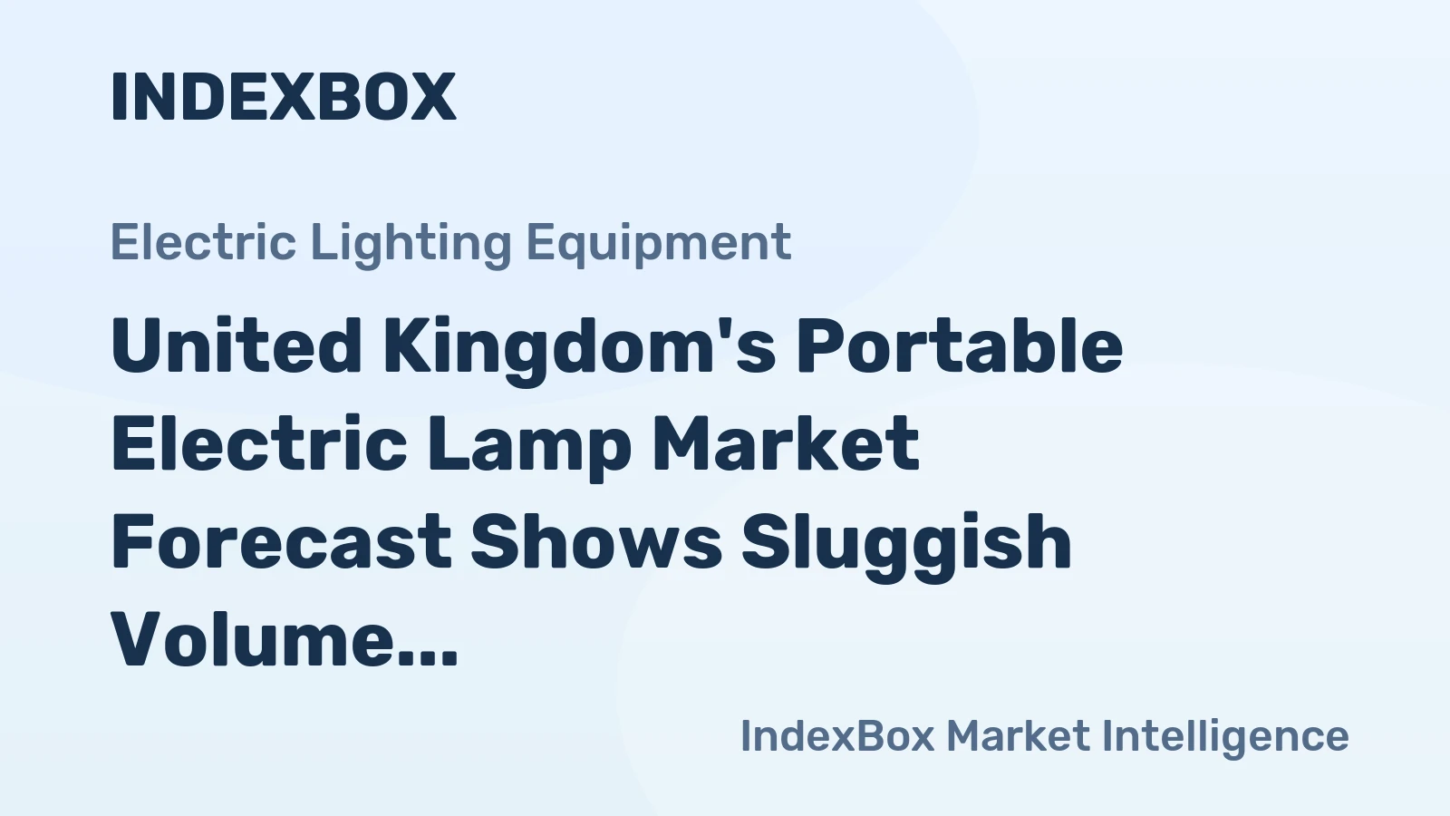 United Kingdom's Portable Electric Lamp Market Forecast Shows Sluggish Volume Growth at +0.5% CAGR Through 2035