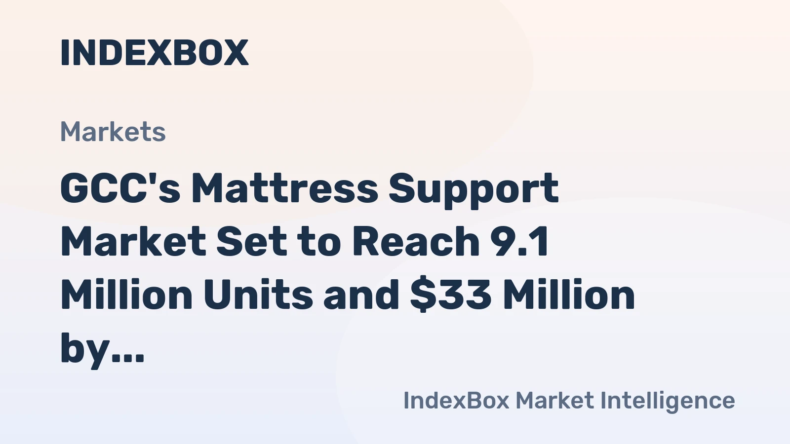 GCC's Mattress Support Market Set to Reach 9.1 Million Units and $33 Million by 2035