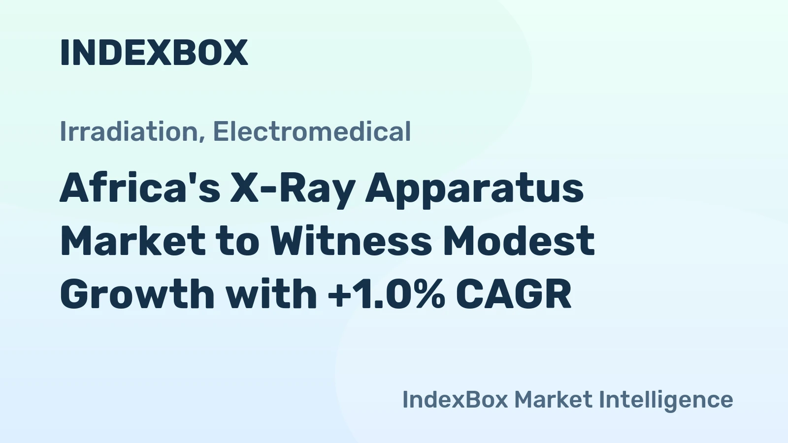 Africa's X-Ray Apparatus Market to Witness Modest Growth with +1.0% CAGR