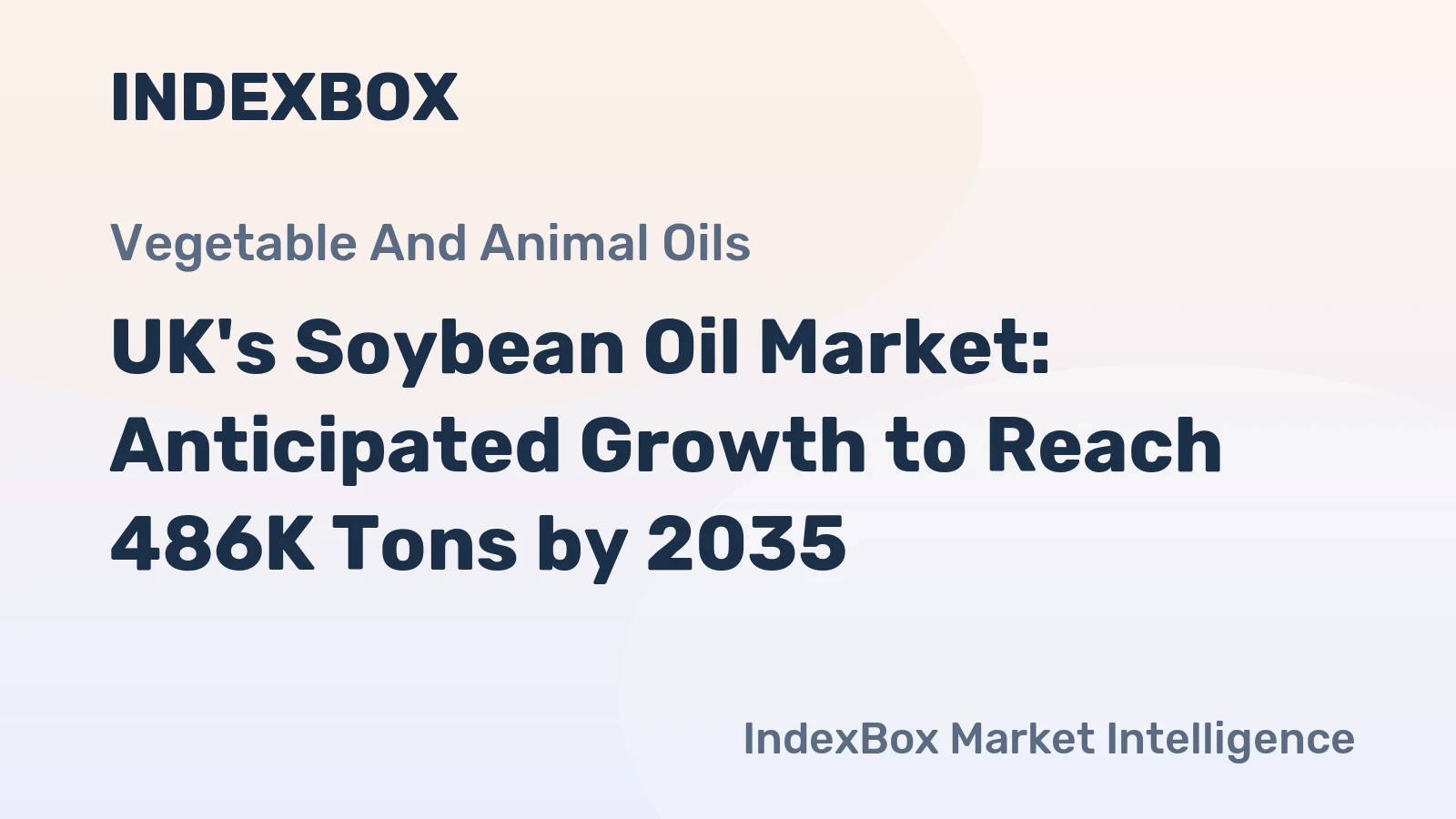 UK's Soybean Oil Market: Anticipated Growth to Reach 486K Tons by 2035