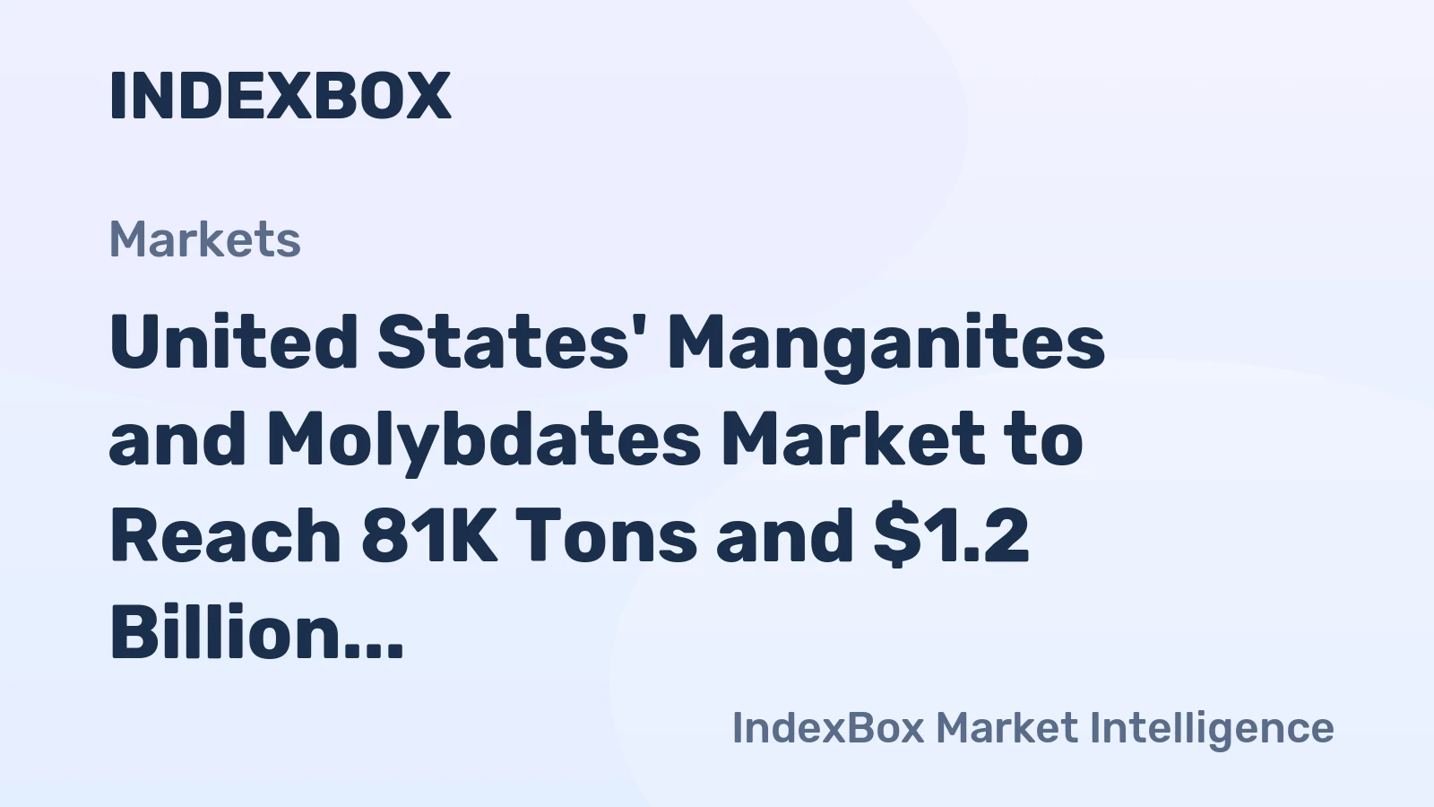 United States' Manganites and Molybdates Market to Reach 81K Tons and $1.2 Billion by 2035