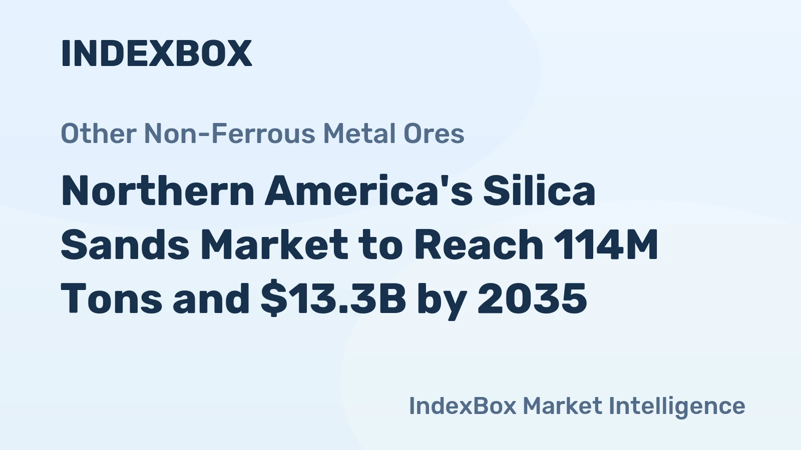 Northern America's Silica Sands Market to Reach 114M Tons and $13.3B by 2035